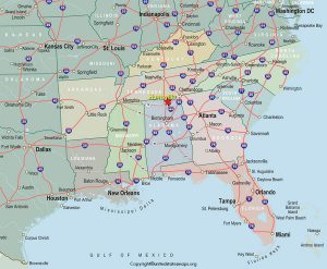 Map Of Southeast US | Southeast Map of US