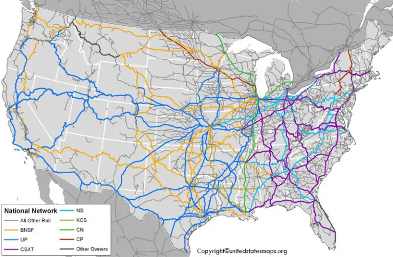 US Railroad Map | Railroad Map of US