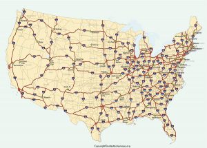 US Interstate Map | Interstate Map of America in PDF