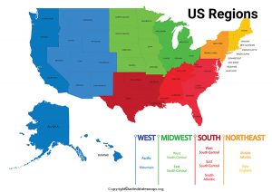 Printable US Regions Map | Regions Map of the US