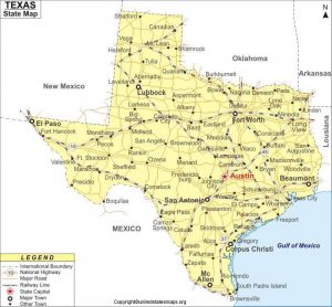 Labeled Texas Map With Capitals And Cities in Pdf
