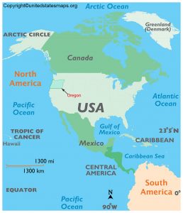 Labeled Oregon Map with Capital & Cities in Pdf