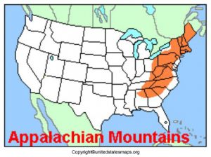 Appalachian Mountains On US Map