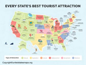 US Attractions Map | United States attractions Map [USA]