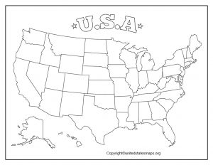 US Coloring Map | United States Coloring Map [USA]