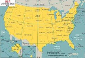 US Latitude Map | USA Map with Latitude Lines