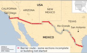 US Mexico Border Map | Map of US Mexico Border