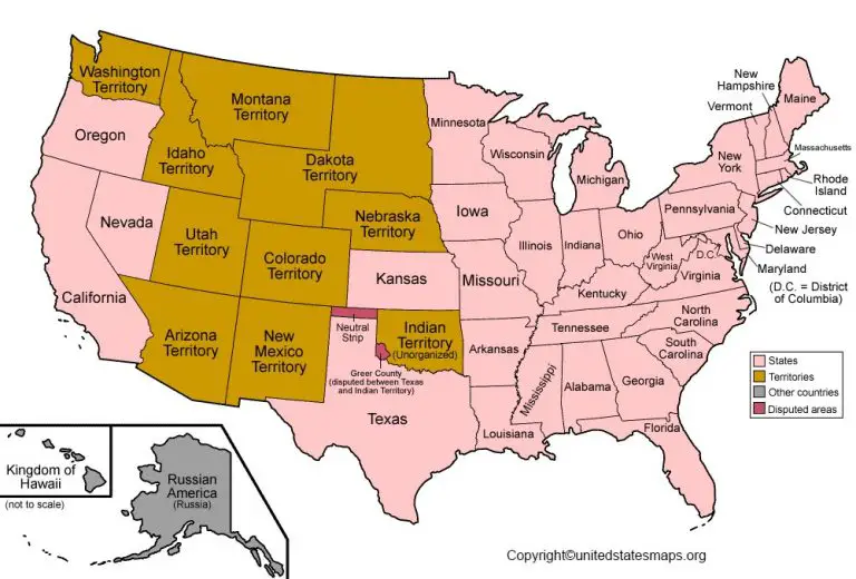 US Territories Map | Map of US and Territories Printable