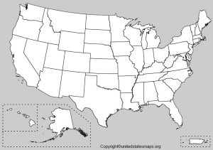 Unlabeled US Map | Unlabeled Map Of United States