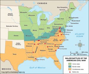 US Civil War Map | United States Civil War Map [USA]