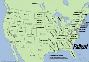 Fallout US Map | United States Fallout Map