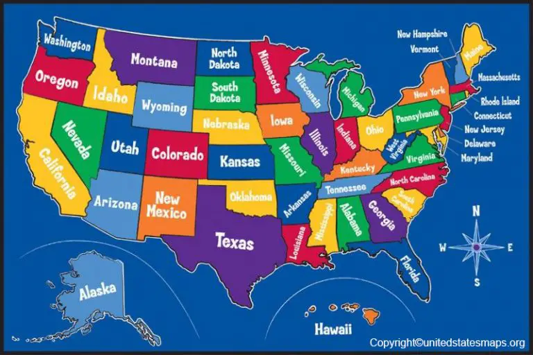 US Map for Kids | Printable USA Map for Kids