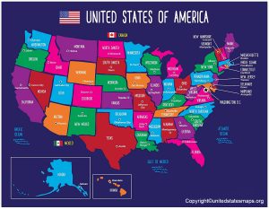 US Map for Kids | Printable USA Map for Kids