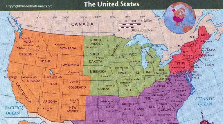 US Latitude Map | USA Map with Latitude Lines