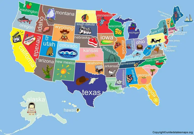US Map for Kids | Printable USA Map for Kids