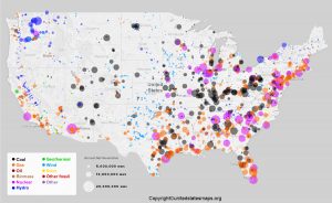 US Nuclear Power Plants Map | USA Nuclear Power Plants Map