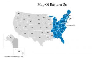 Eastern US Map | Map of Eastern USA with Cities