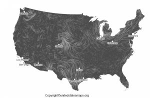 US Wind Map | Printable Wind Map of United States