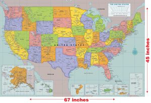 Large US Map | Large United States Map Poster
