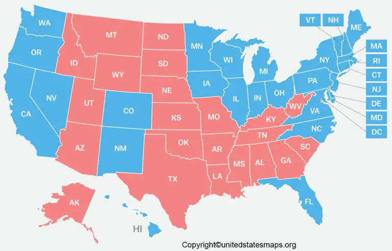 US Presidential Map | Presidential map of USA