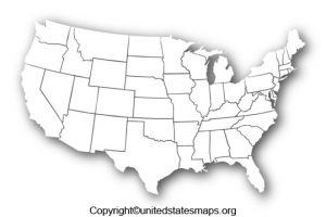 White US Map | White Map of United States