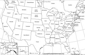 White US Map | White Map of United States