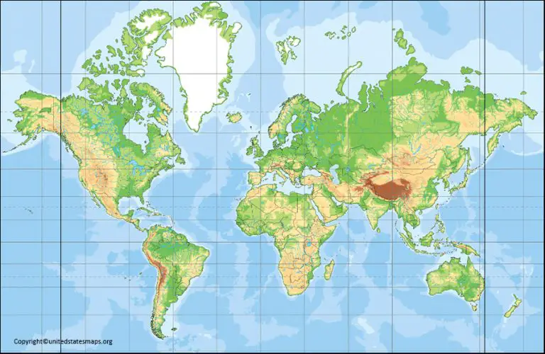 World Physical Map | Physical Map of the World