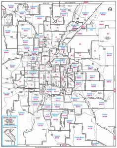 Denver Zip Code Map With Surrounding Areas (Printable)