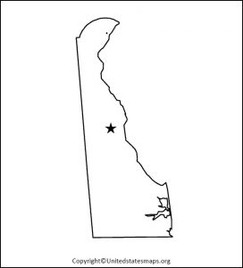 Blank Delaware Map | Printable Map Of Delaware in PDF