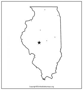 Blank Illinois Map | Printable Map Of Illinois in PDF