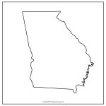 Blank Georgia Map | Printable Map Of Georgia in PDF