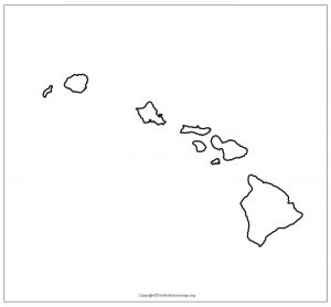 Blank Hawaii Map | Printable Map Of Hawaii in PDF