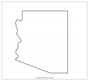 Blank Arizona Map | Printable Map of Arizona in Pdf