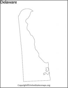 Blank Delaware Map | Printable Map Of Delaware in PDF