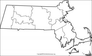 Blank Massachusetts Map | Printable Map Of Massachusetts PDF