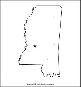 Blank Mississippi Map | Printable Map Of Mississippi in PDF