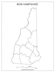 Blank New Hampshire Map | Printable Map Of New Hampshire PDF