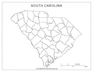 Blank South Carolina Map | Printable Map of South Carolina