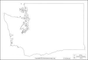 Blank Washington Map | Printable Map Of Washington in PDF