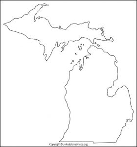 Blank Michigan Map | Printable Map Of Michigan in PDF