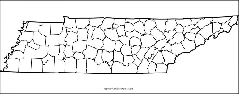 Blank Tennessee Map | Printable Map Of Tennessee in PDF