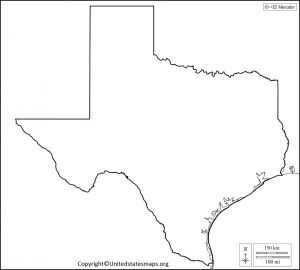 Blank Texas Map | Printable Map Of Texas in PDF