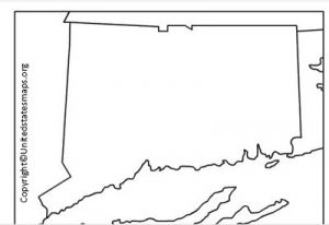 Blank Connecticut Map | Printable Map Of Connecticut in PDF