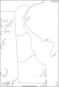 Blank Delaware Map | Printable Map Of Delaware in PDF