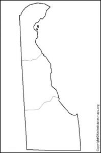 Blank Delaware Map | Printable Map Of Delaware in PDF