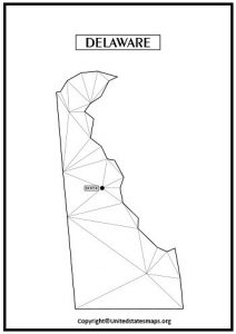Blank Delaware Map | Printable Map Of Delaware in PDF