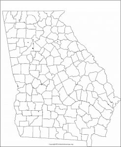 Blank Georgia Map | Printable Map Of Georgia in PDF