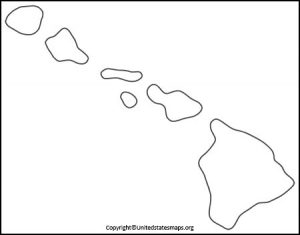 Blank Hawaii Map | Printable Map Of Hawaii in PDF