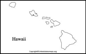 Blank Hawaii Map | Printable Map Of Hawaii in PDF