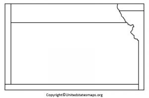 Blank Kansas Map | Printable Map of Kansas in Pdf